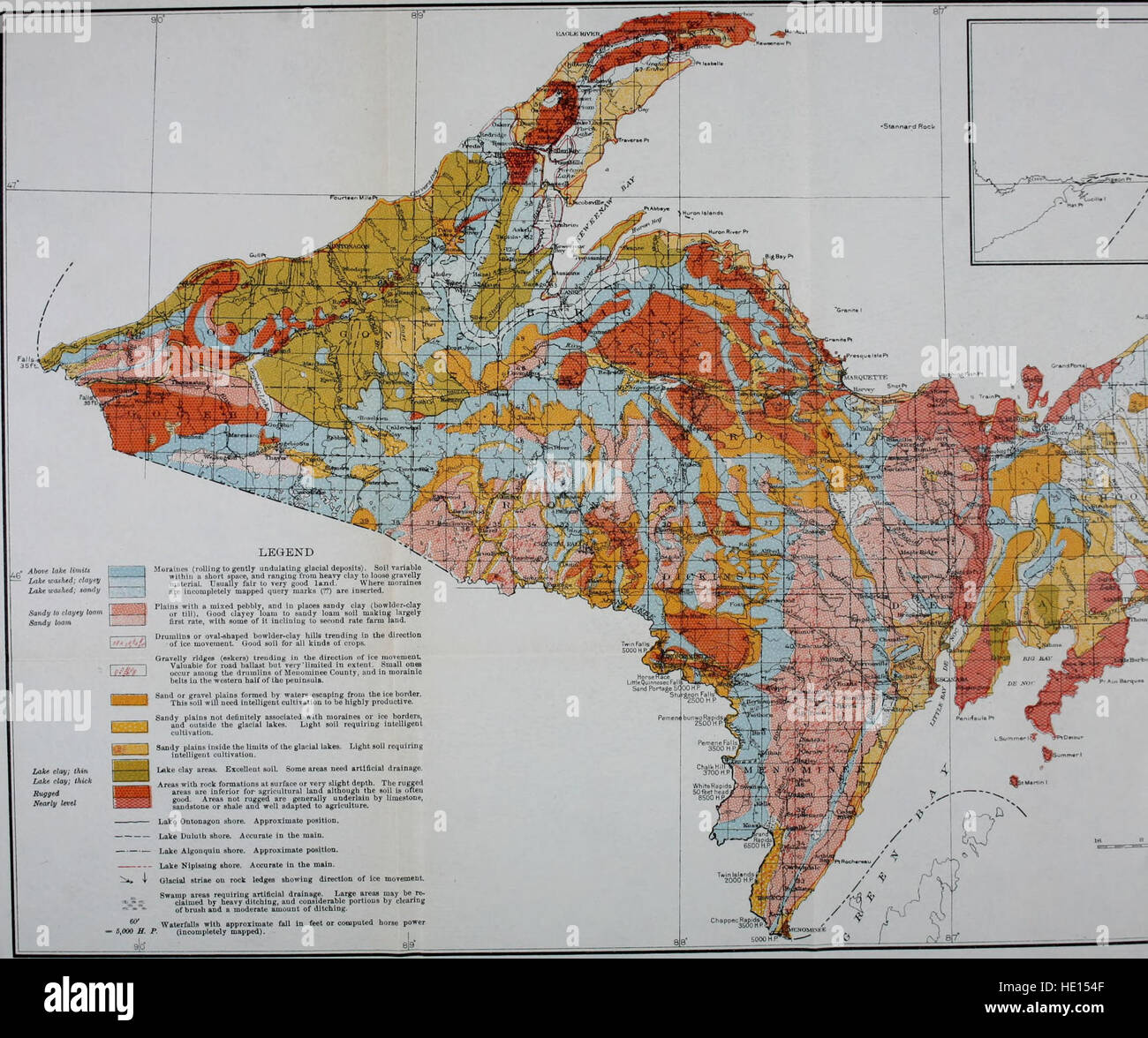 This 1917 study explores Michigan's surface geology and agricultural ...