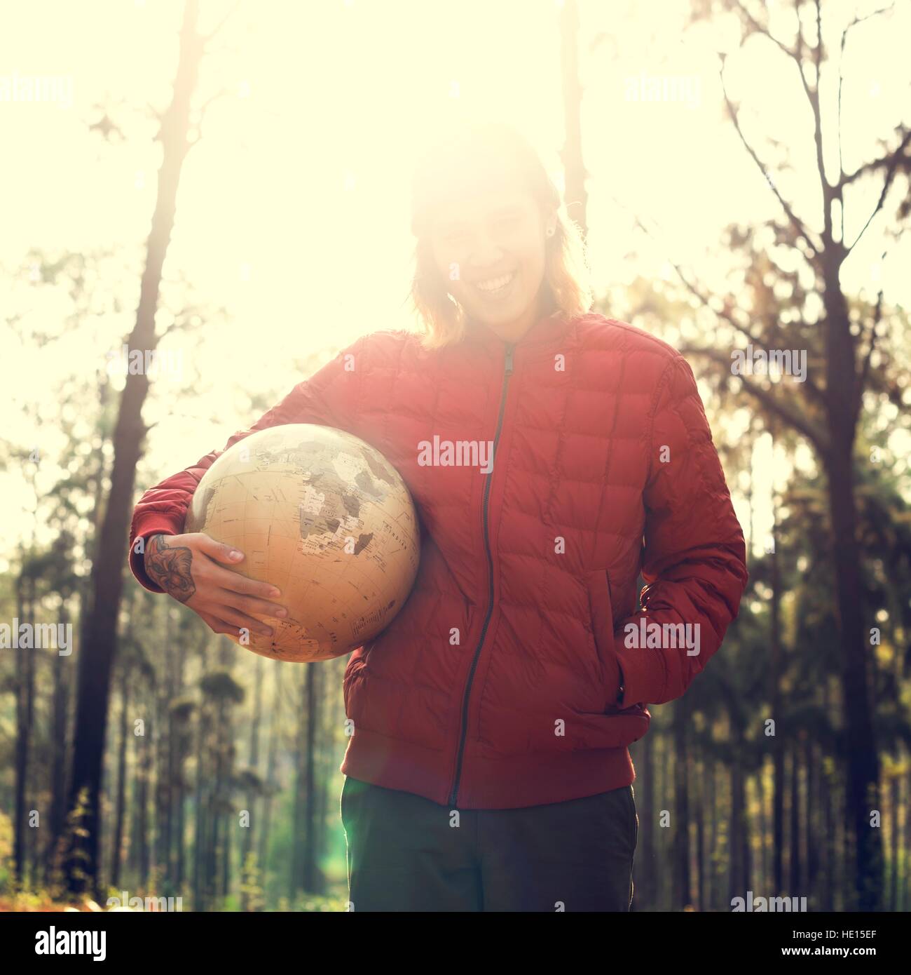 Globe Global Sphere World Cartography Earth Concept Stock Photo - Alamy