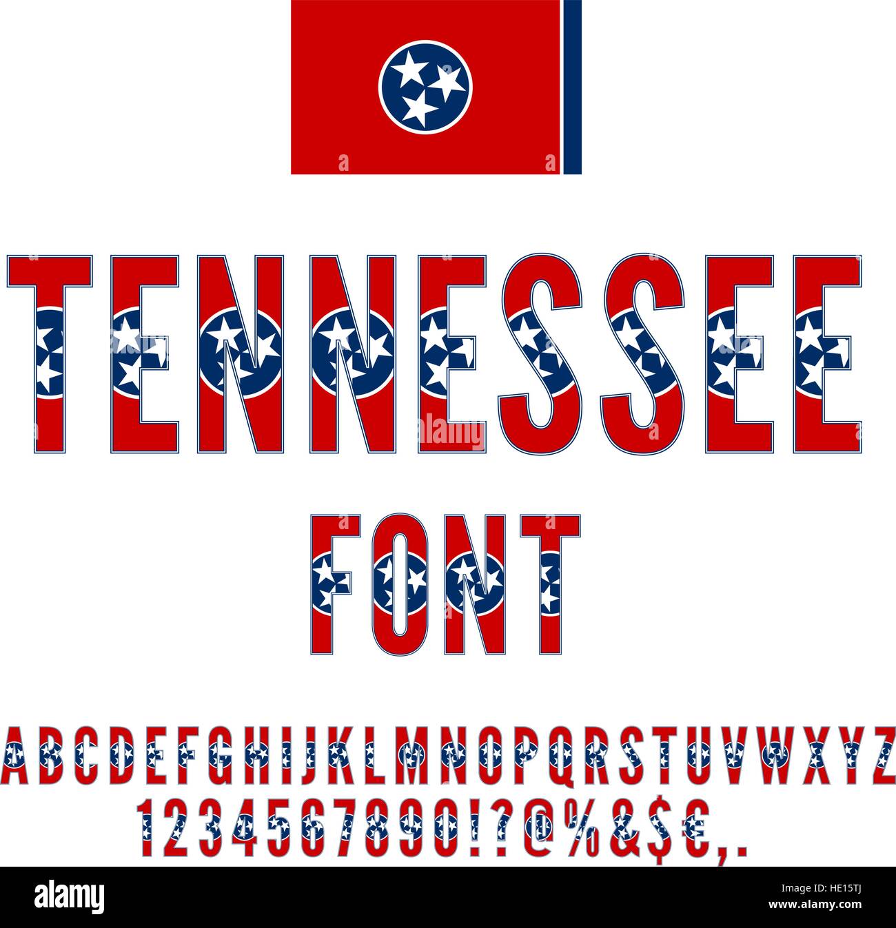 USA state font Stock Vector Image & Art - Alamy