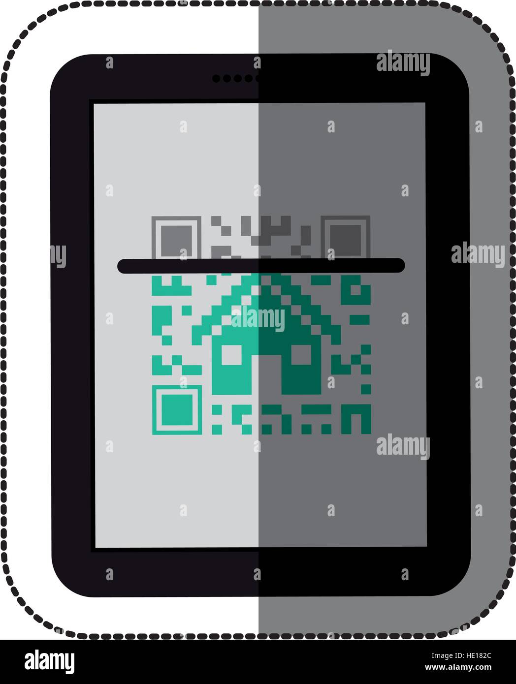 Digital tablet scan Stock Vector Images - Alamy