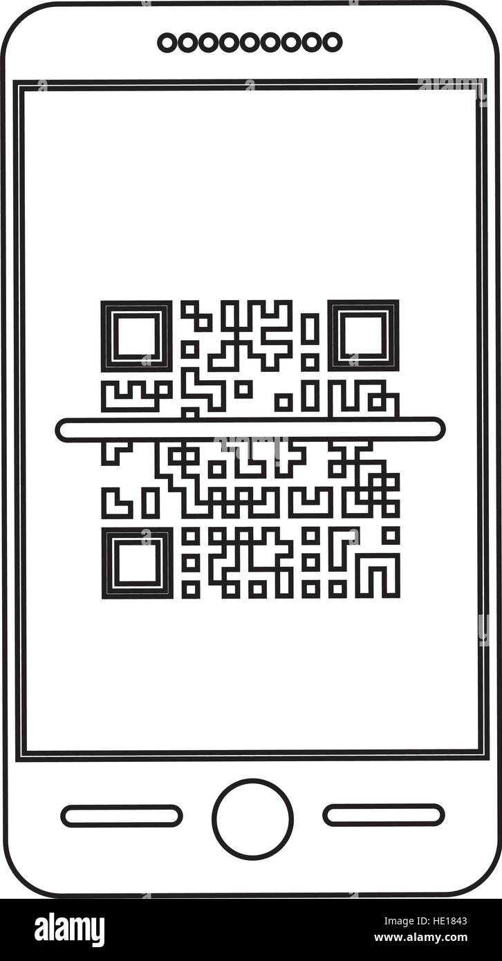Isolated qr code and smartphone design Stock Vector Image & Art - Alamy