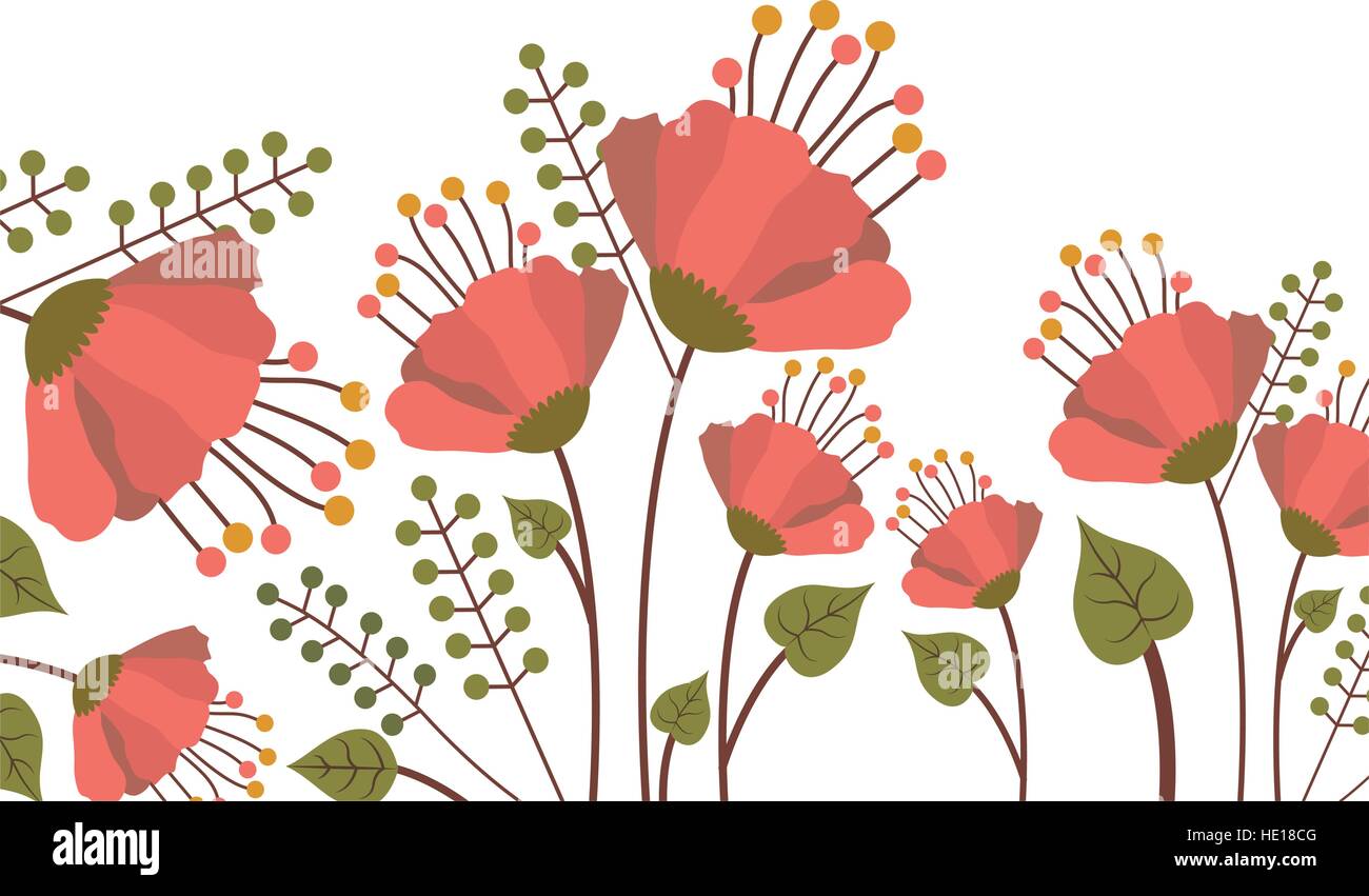 Isolated flowers background decoration design Stock Vector Image & Art ...