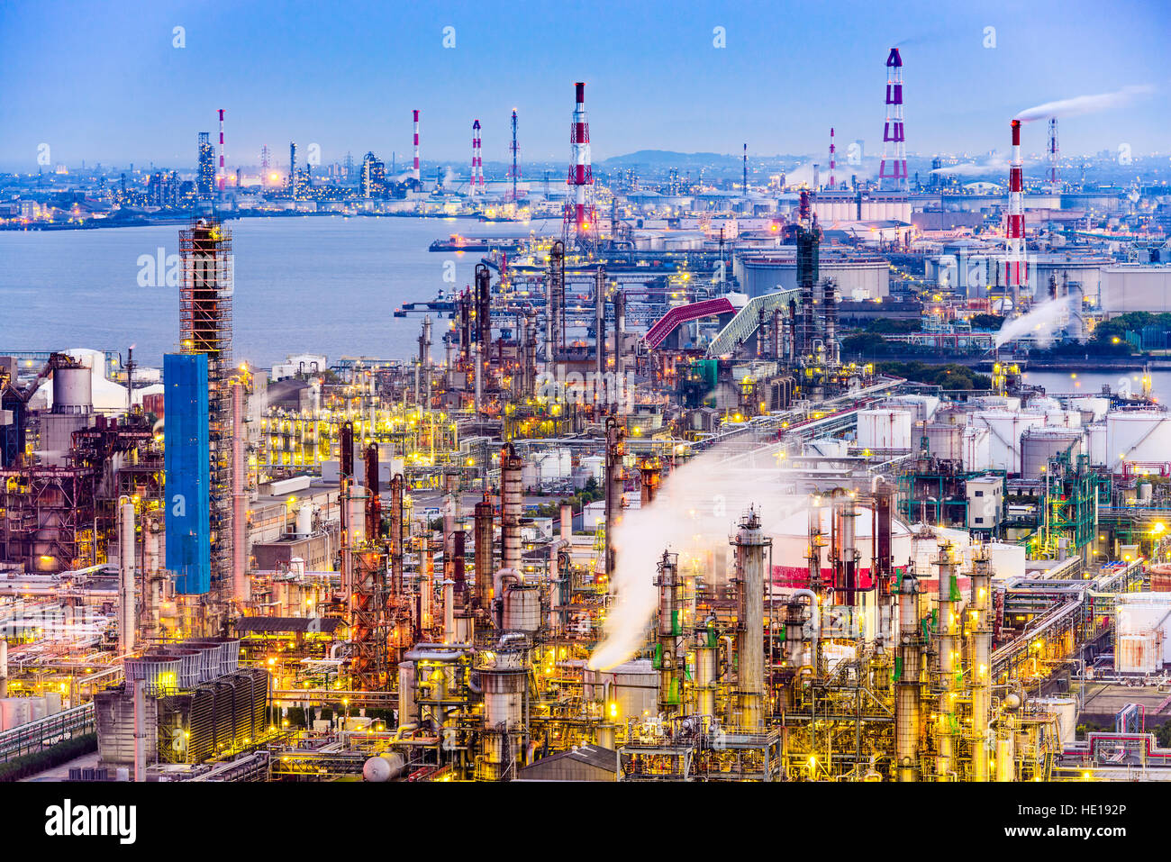 Factories in Yokkaichi, Japan Stock Photo - Alamy