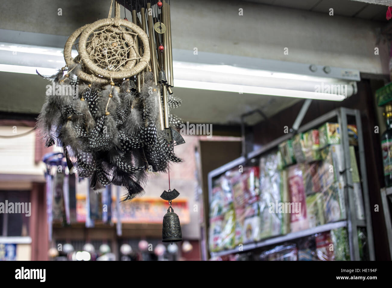 Items hanging in an esoteric shop in La Paz, Bolivia including ...