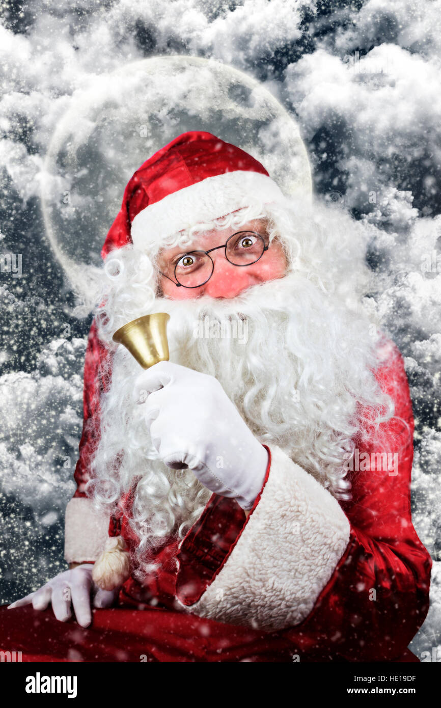 Christmas lights snow moon santa tree hi-res stock photography and ...