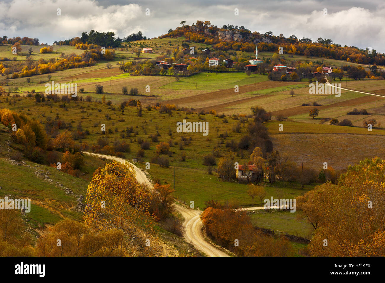 Rural landscape turkish mountain village hi-res stock photography and ...