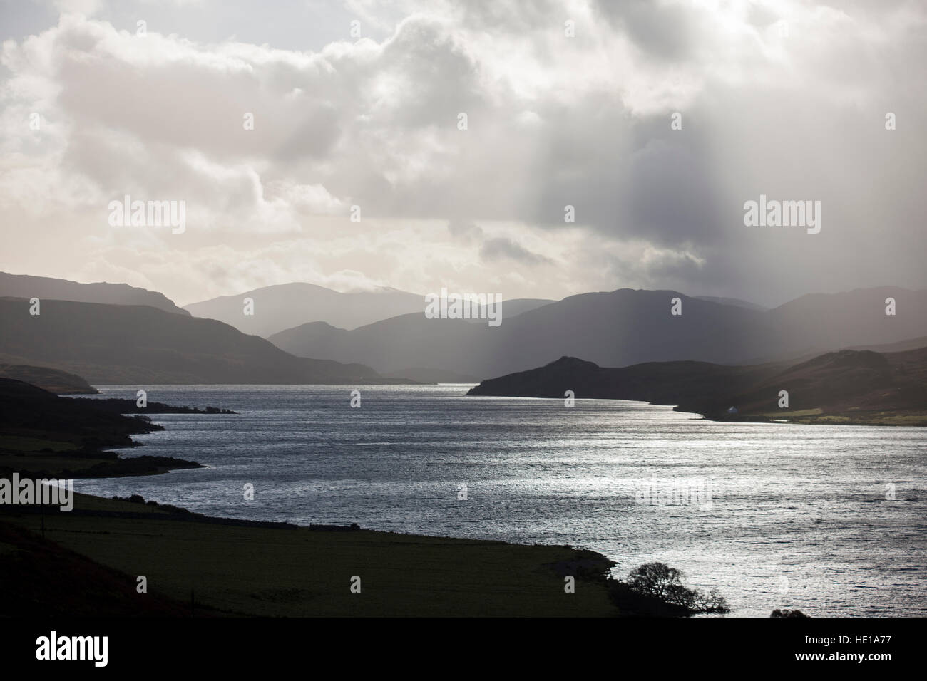 A view along Loch Hope, Sutherland, Scotland Stock Photo - Alamy