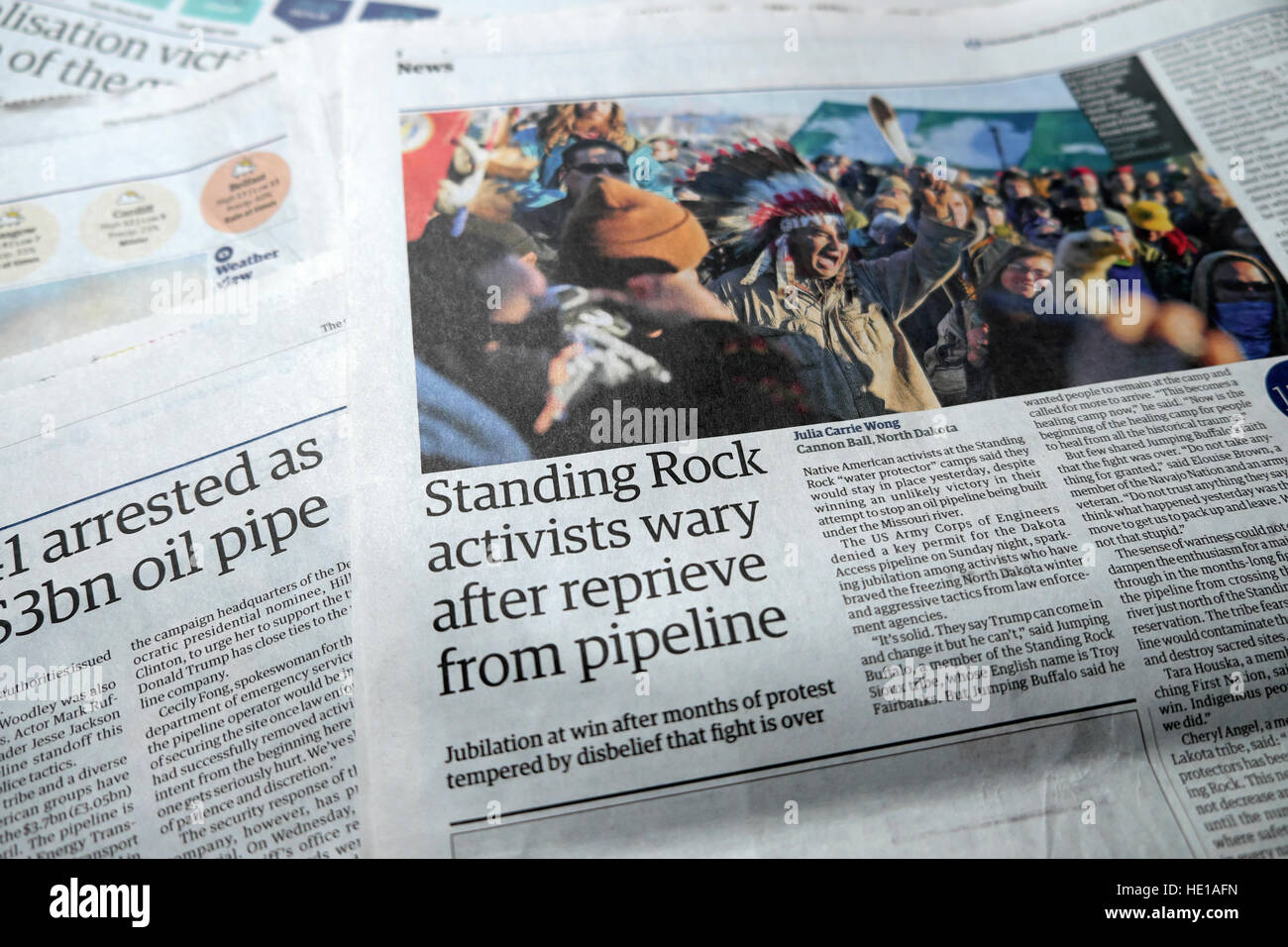 Native Americans at Standing Rock pipeline First Nations protest ...