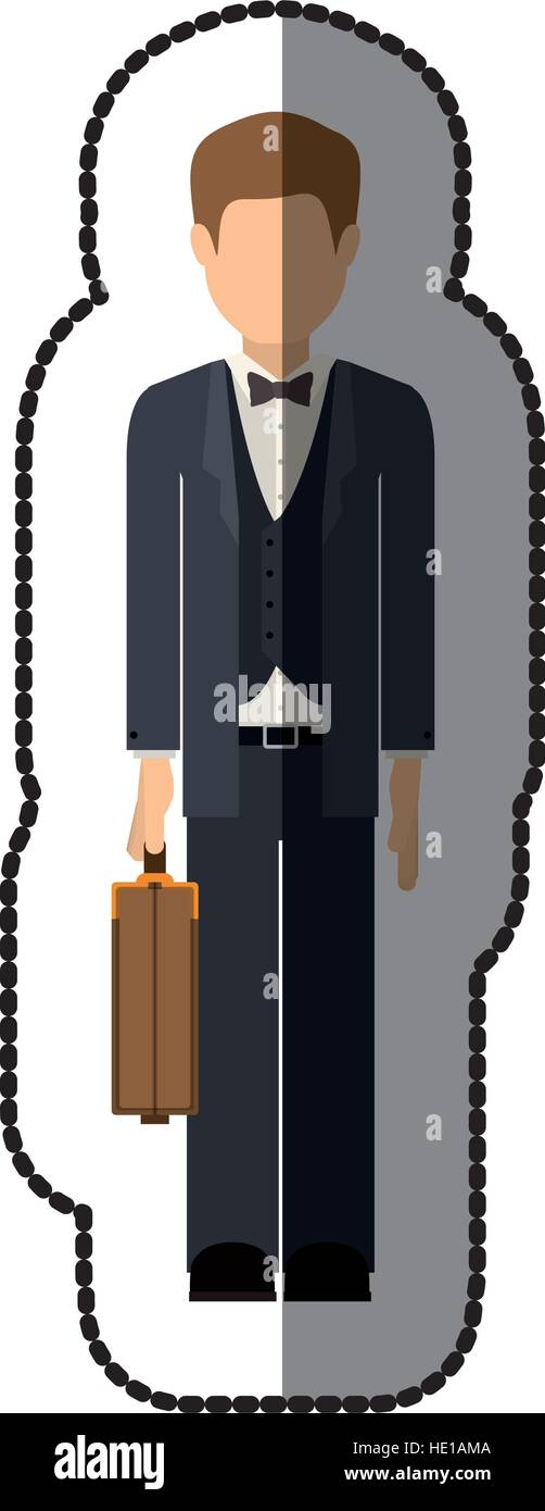 Man with suitcase icon. Male avatar person people and human theme ...