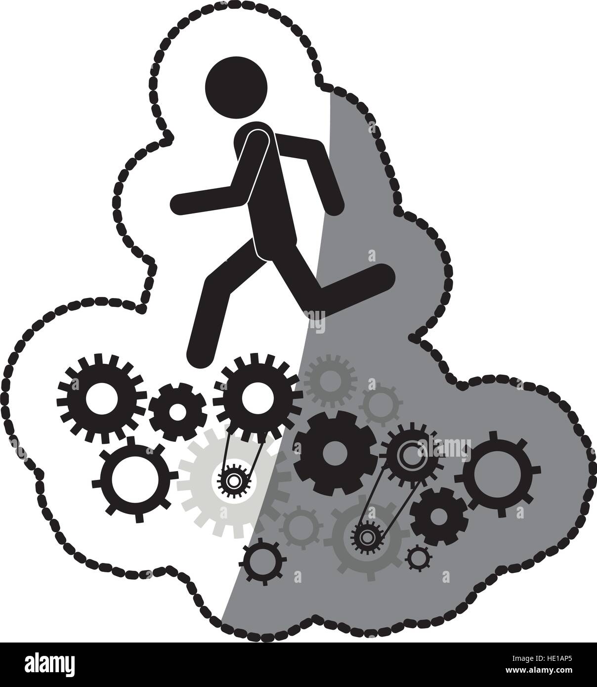 Gear and businessperson icon. Teamwork people corporate and workforce ...