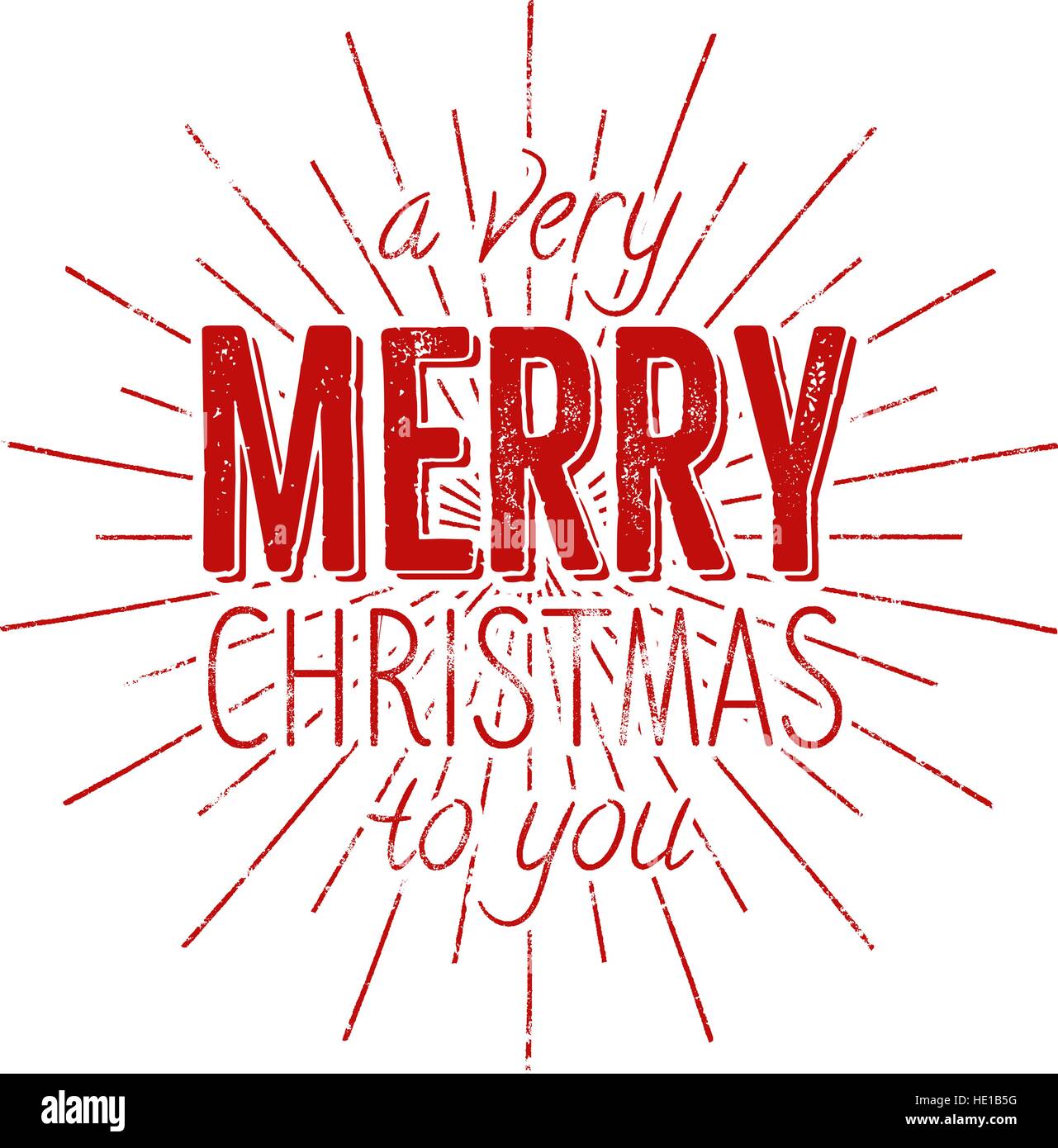 Merry Christmas to you typography label. Retro photo overlay, badge ...