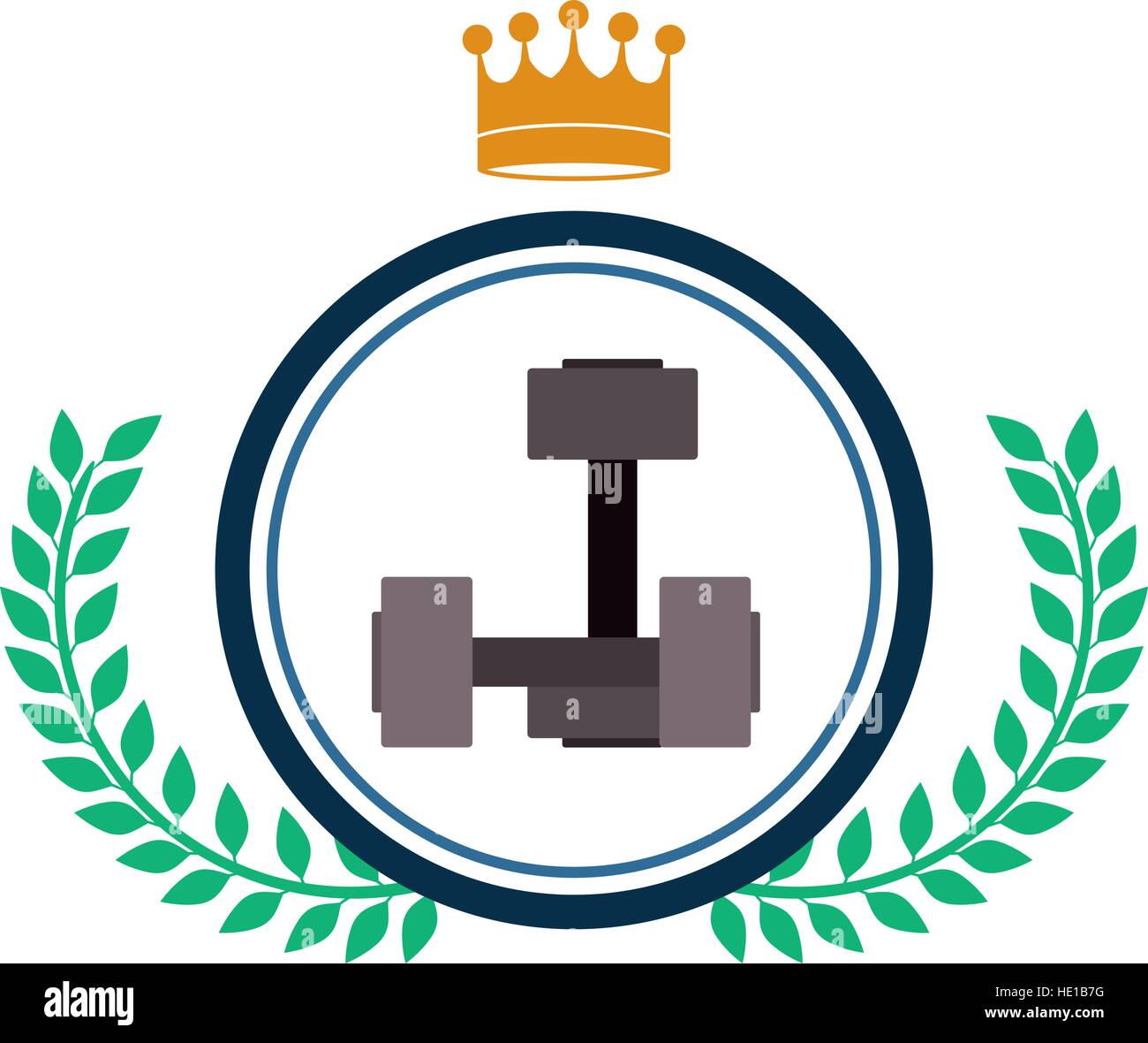 Weights icon. Healthy lifestyle fitness gym and bodybuilding theme ...