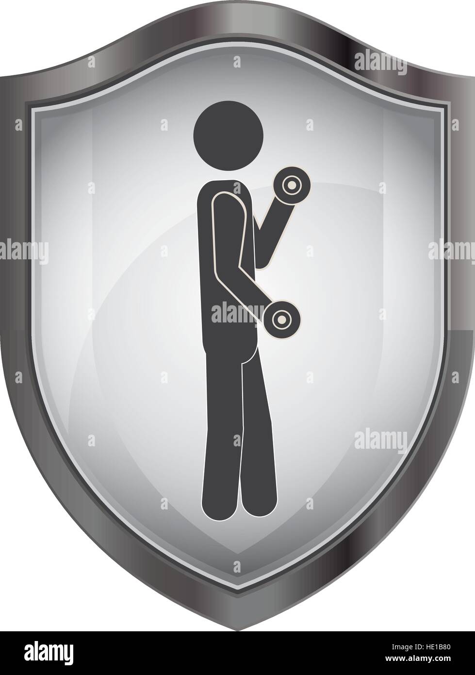 Weight lifitng icon. Healthy lifestyle fitness gym and bodybuilding ...