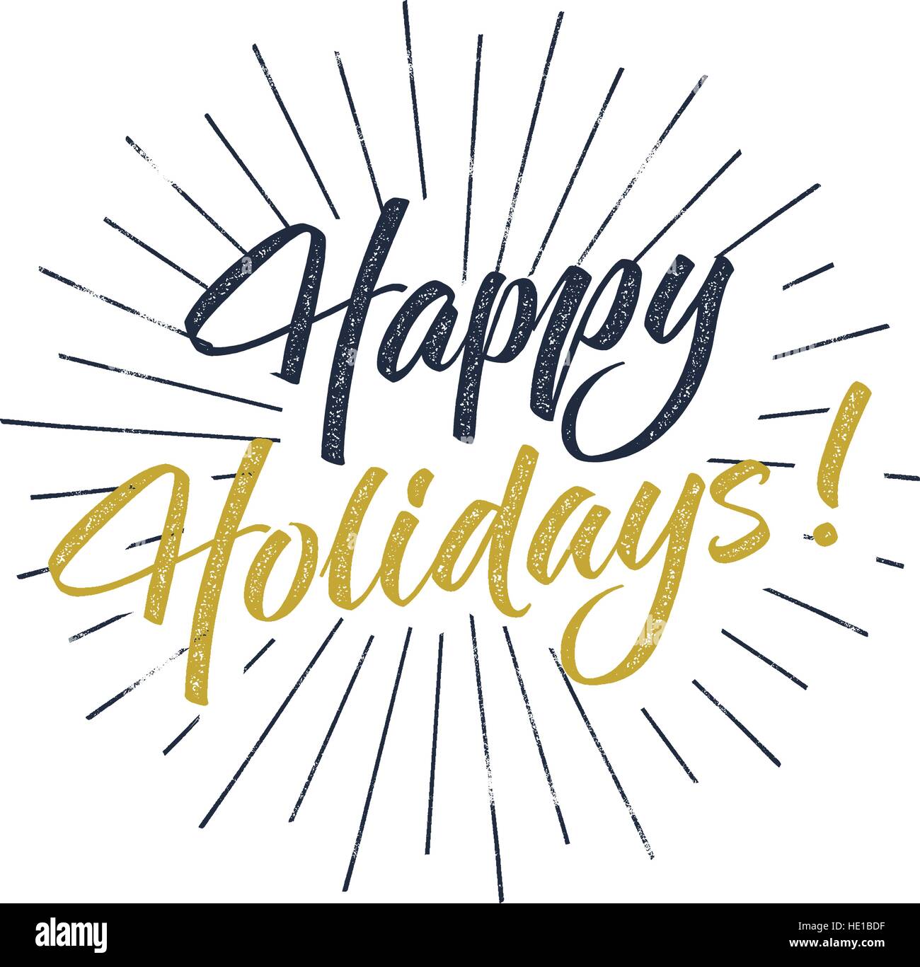 Happy Holidays text and lettering. Holiday typography Vector ...