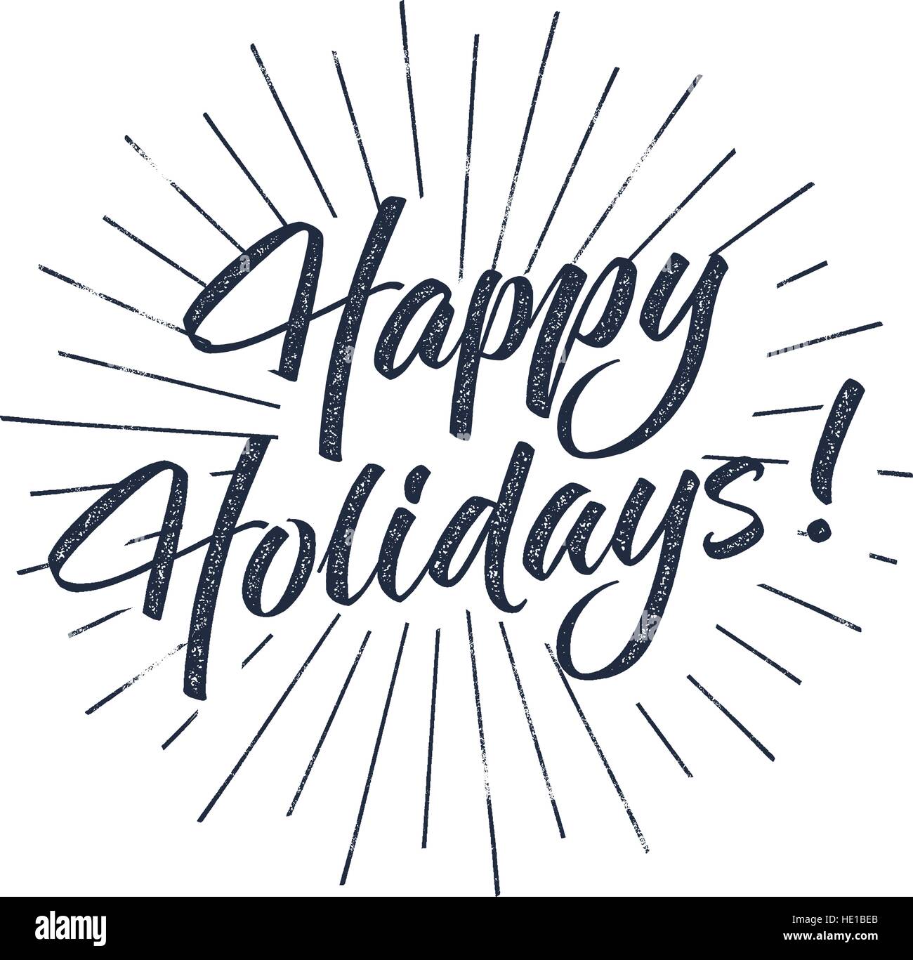 Happy Holidays text and lettering. Holiday typography Vector ...