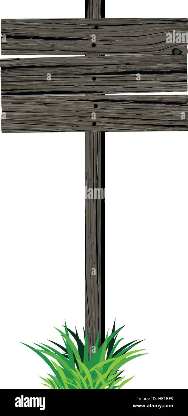 Empty wooden sign hanging Stock Vector Images - Alamy