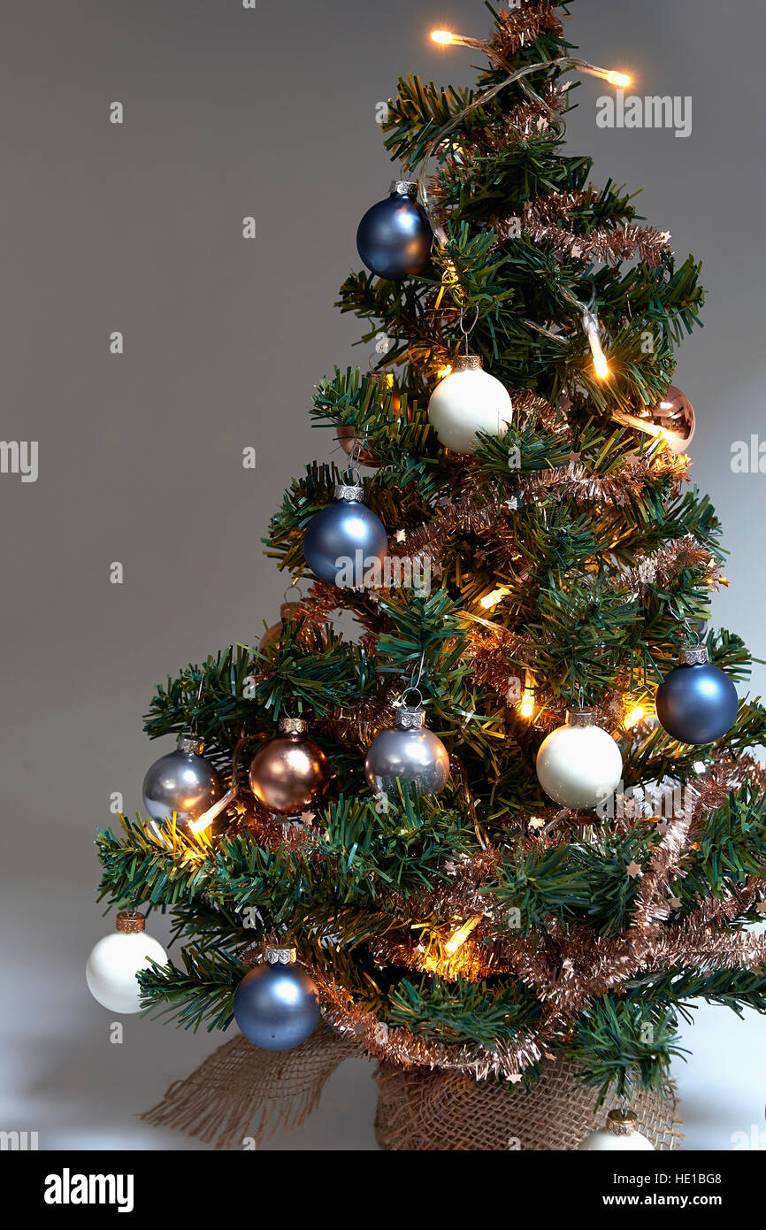 Mini Christmas Tree on gradient background Detail Stock Photo - Alamy