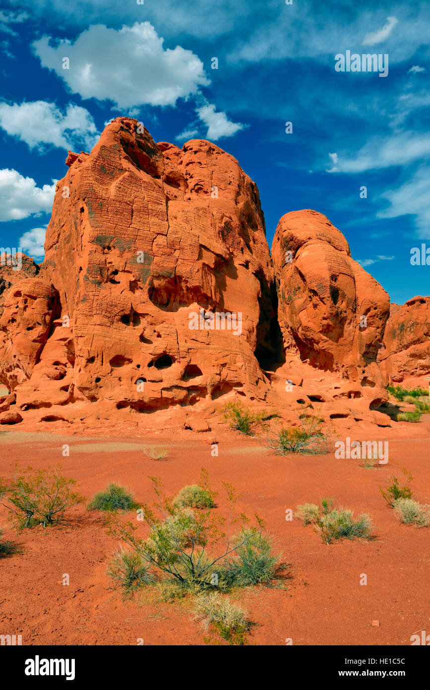 Rock formations, red sandstone, Valley of Fire State Park, Nevada, USA ...
