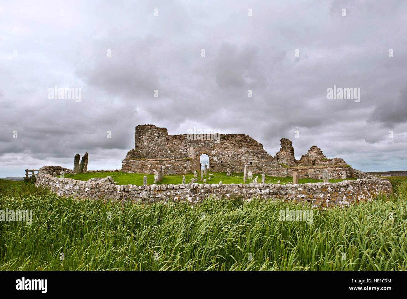 Ruins of monastery with cemetery, Trinity Temple, Teampull na Trionaid ...
