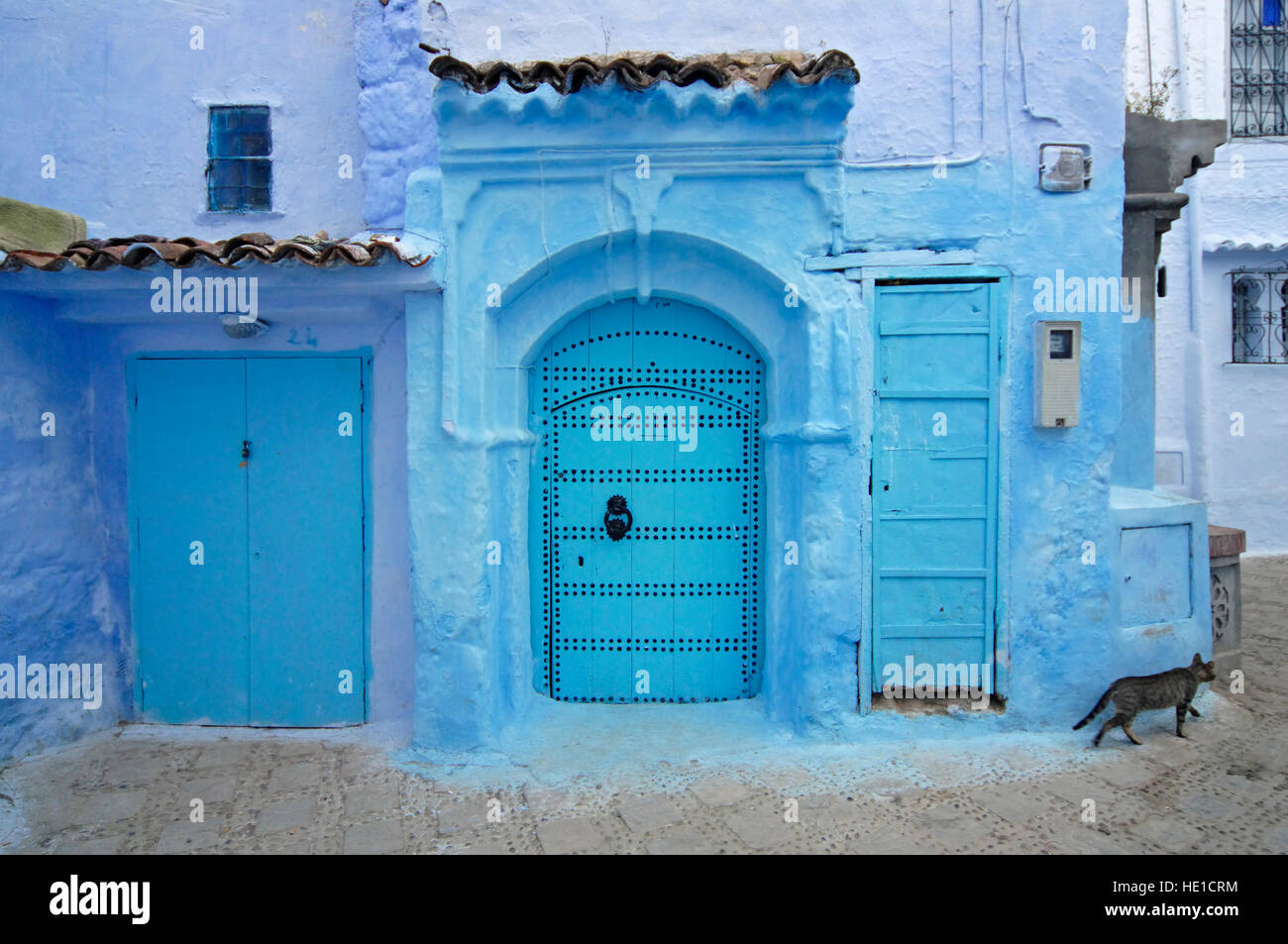 Chefchaouen building facades hi-res stock photography and images - Alamy