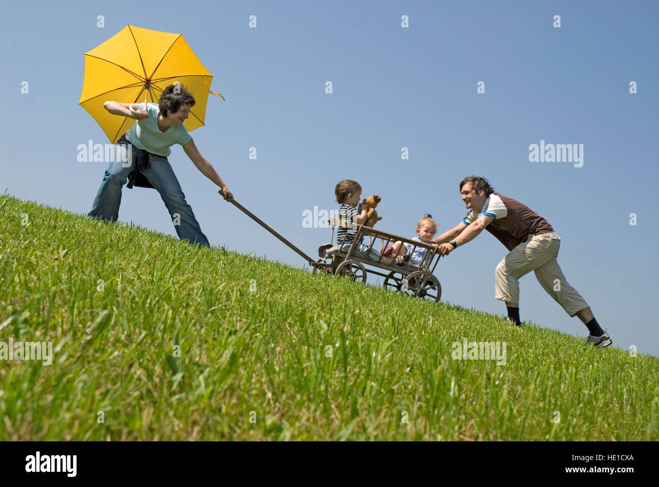 Pushing wagon hi-res stock photography and images - Alamy