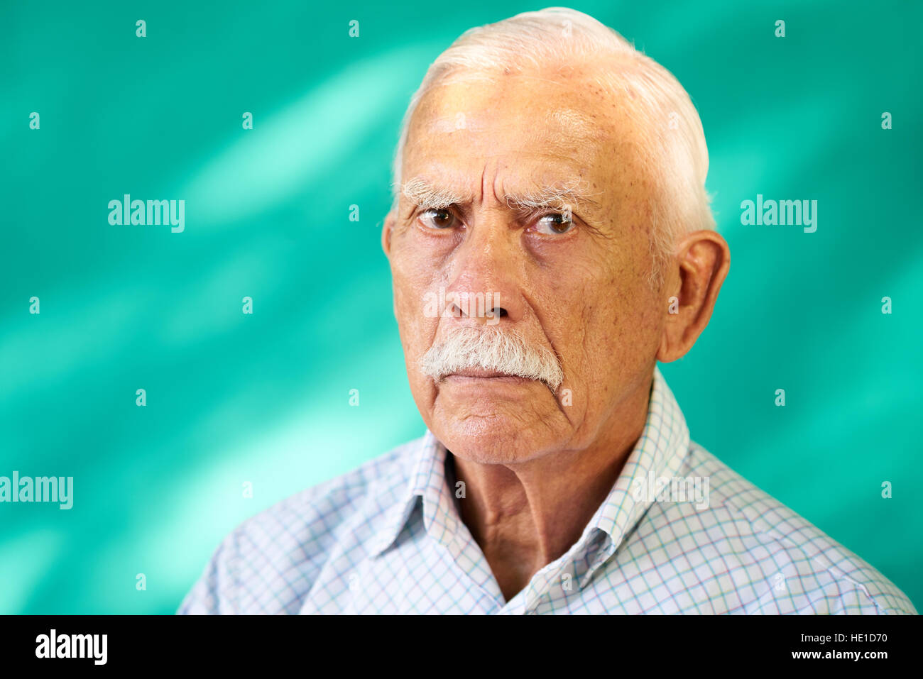 Real Cuban people and feelings, portrait of sad senior hispanic man ...