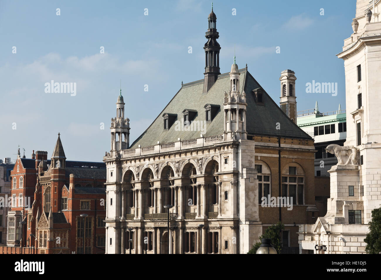 City of London School building on Victoria Embankment near Blackfriars ...