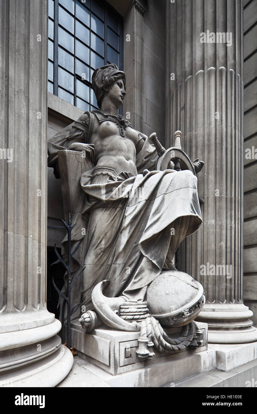 Statue at Ten Trinity Square building, London, UK Stock Photo - Alamy