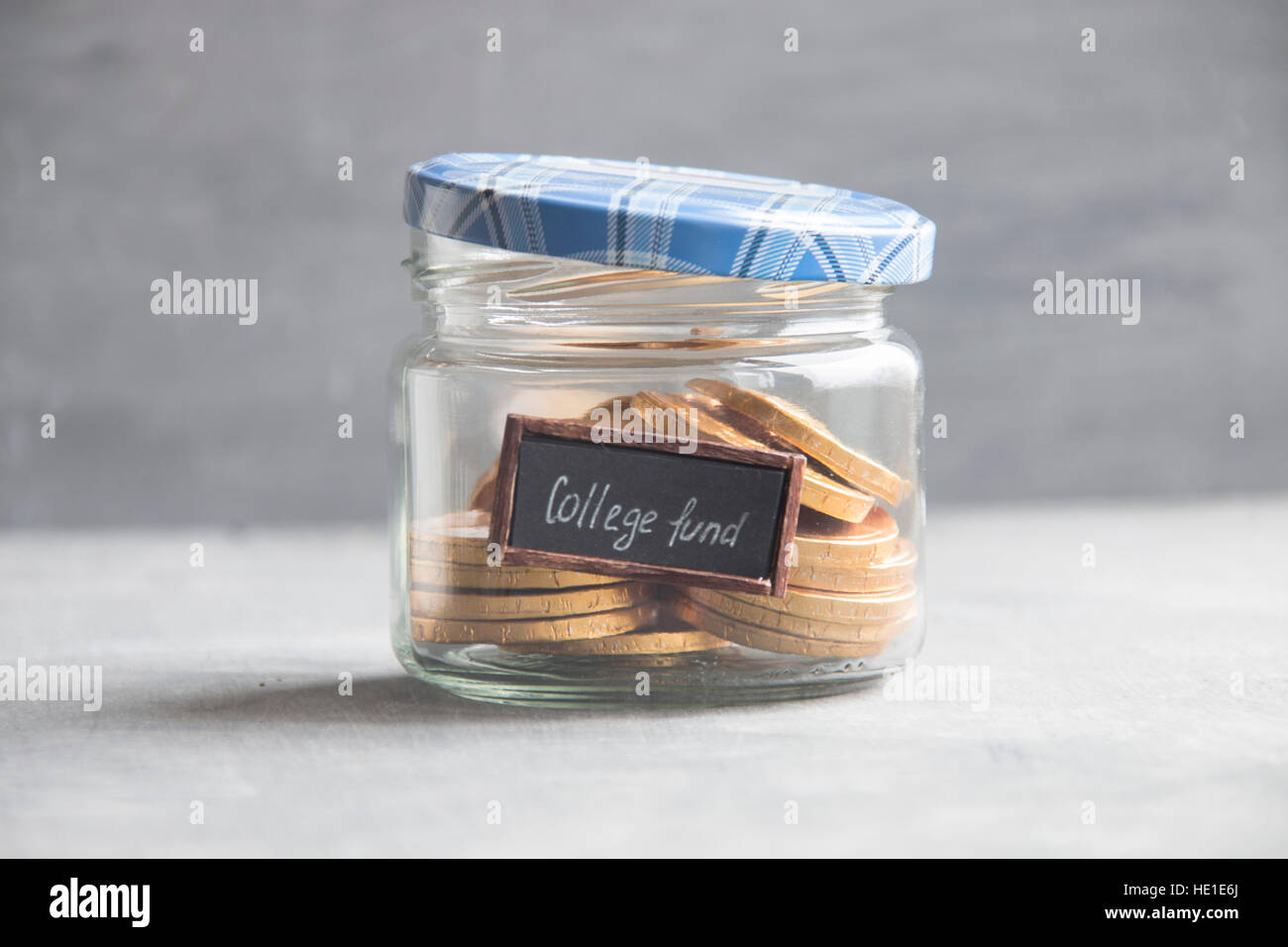 College fund jar Stock Photo - Alamy
