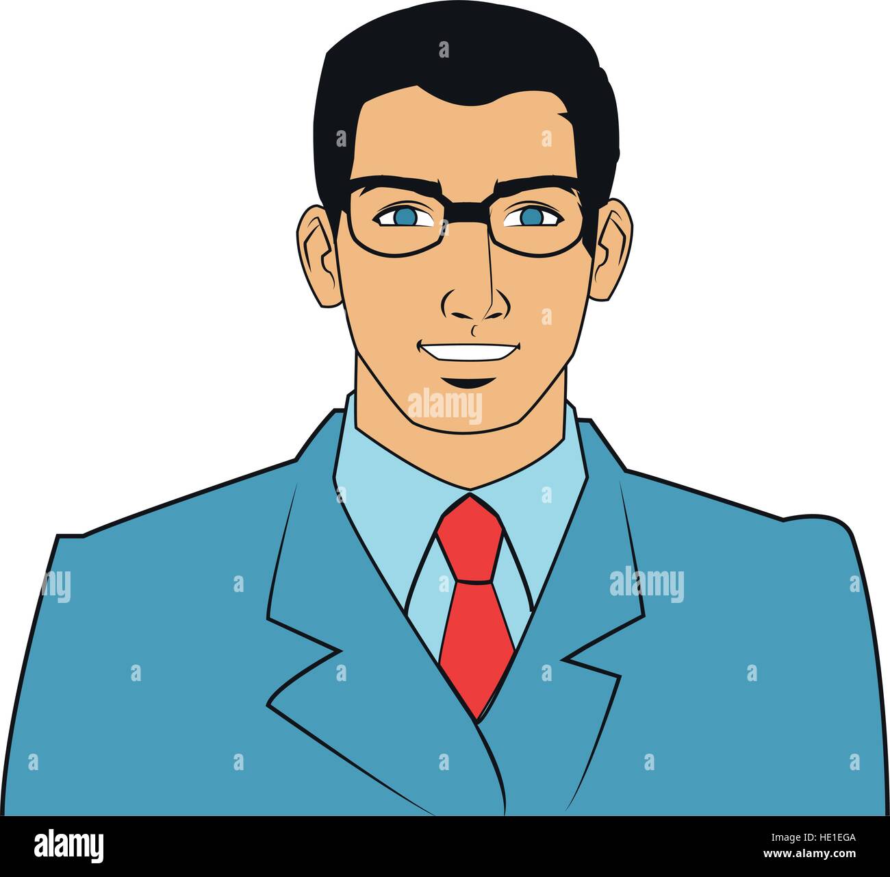 Isolated man cartoon with suit design Stock Vector Image & Art - Alamy