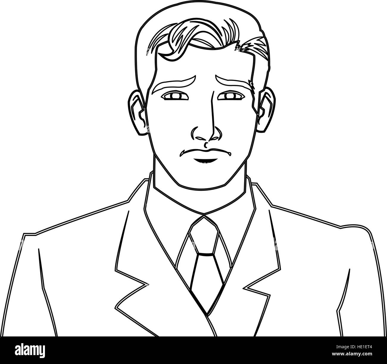 Isolated man cartoon with suit design Stock Vector Image & Art - Alamy