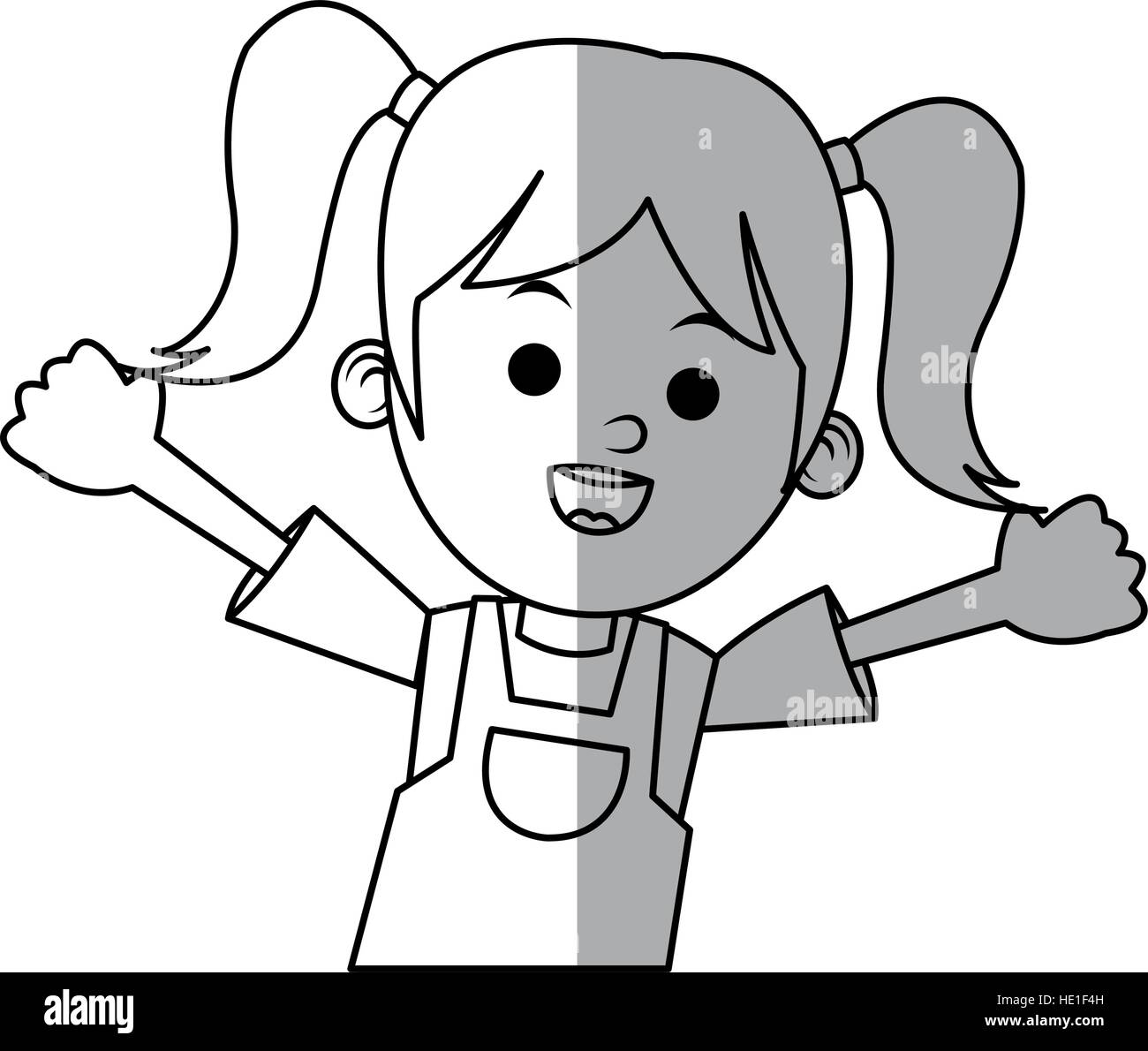 Isolated girl cartoon design Stock Vector Image & Art - Alamy