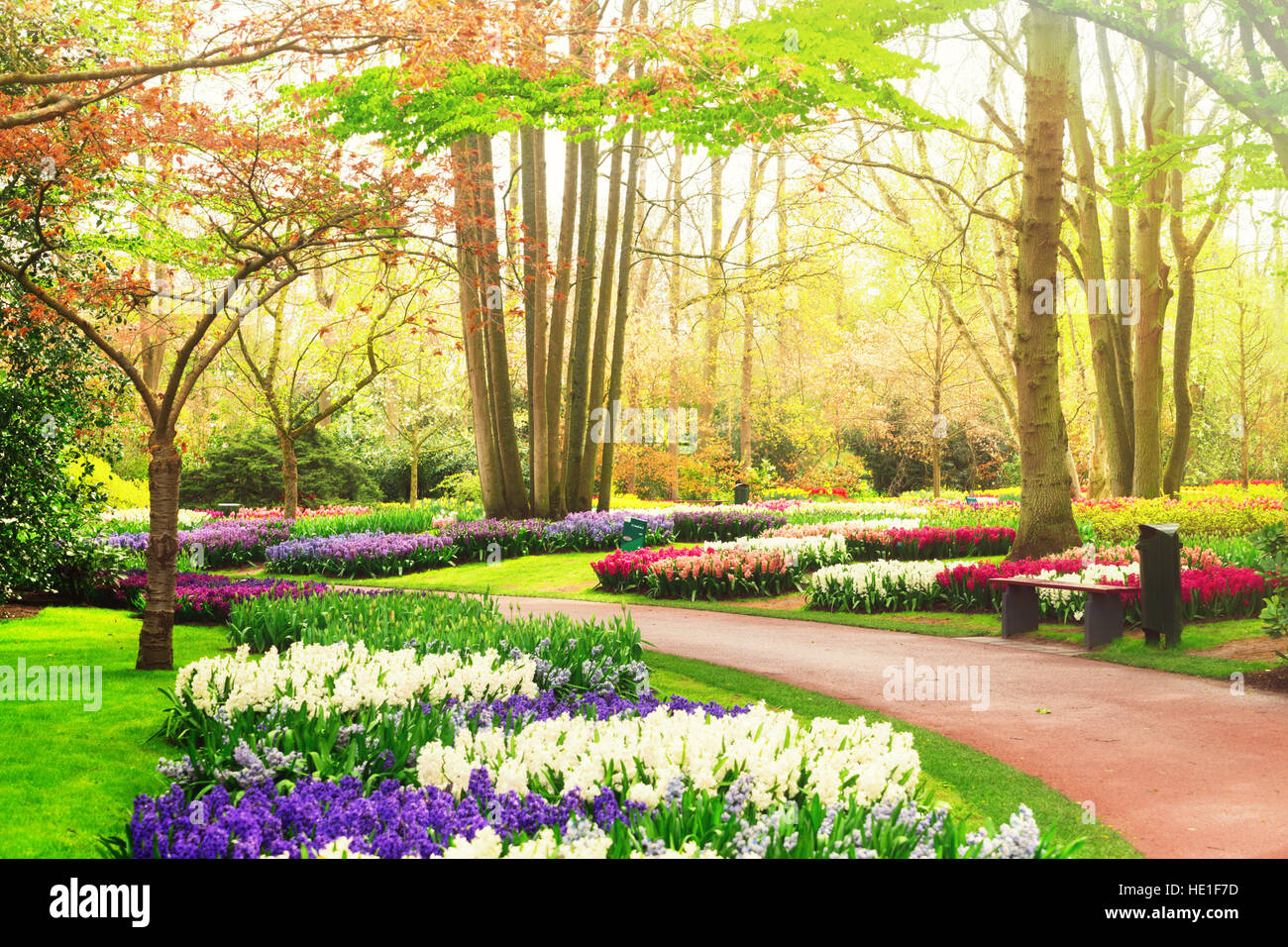Formal spring garden Stock Photo - Alamy