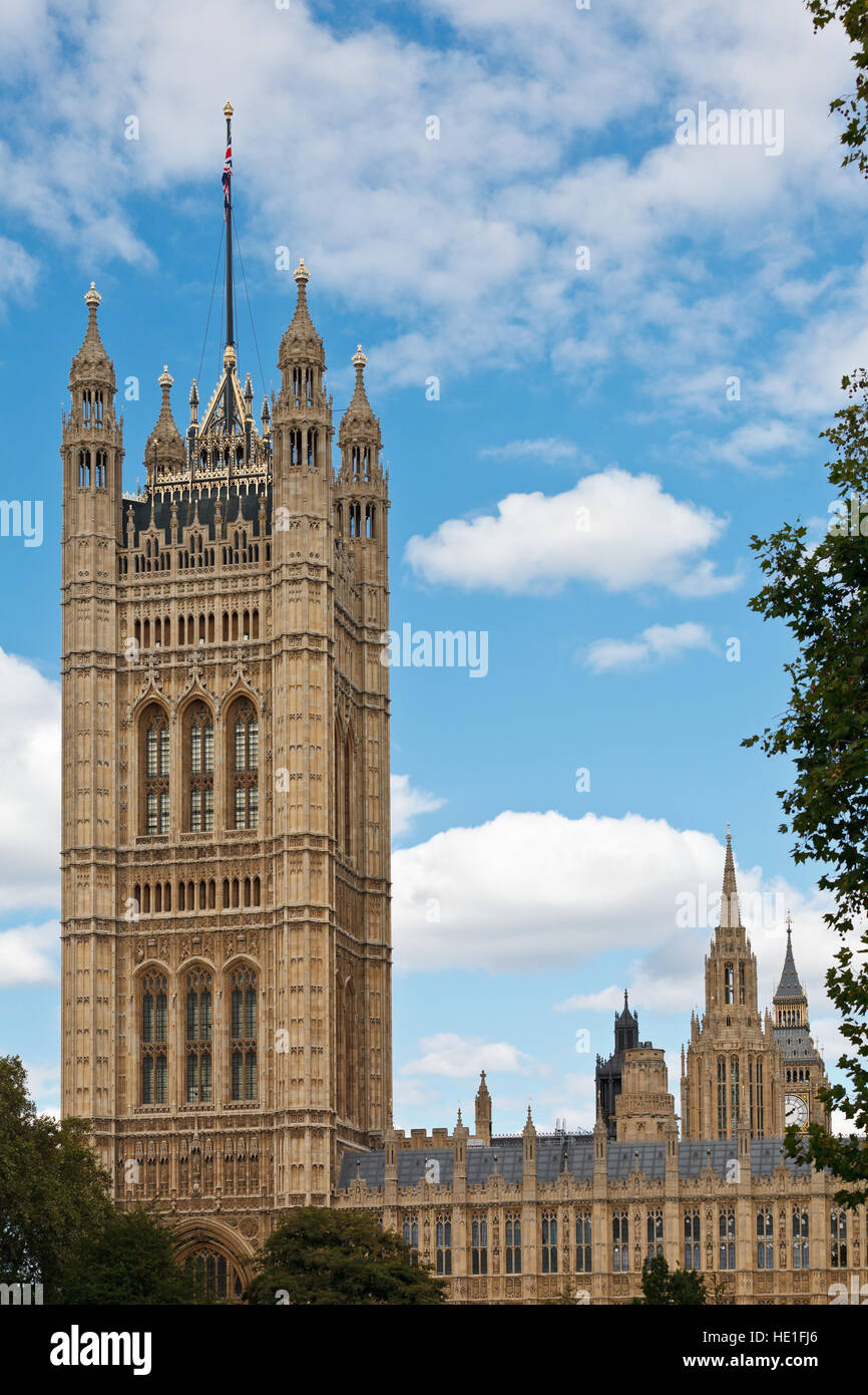 Victoria Tower of the Palace of Westminster (Houses of Parliament), London, UK Stock Photo - Alamy