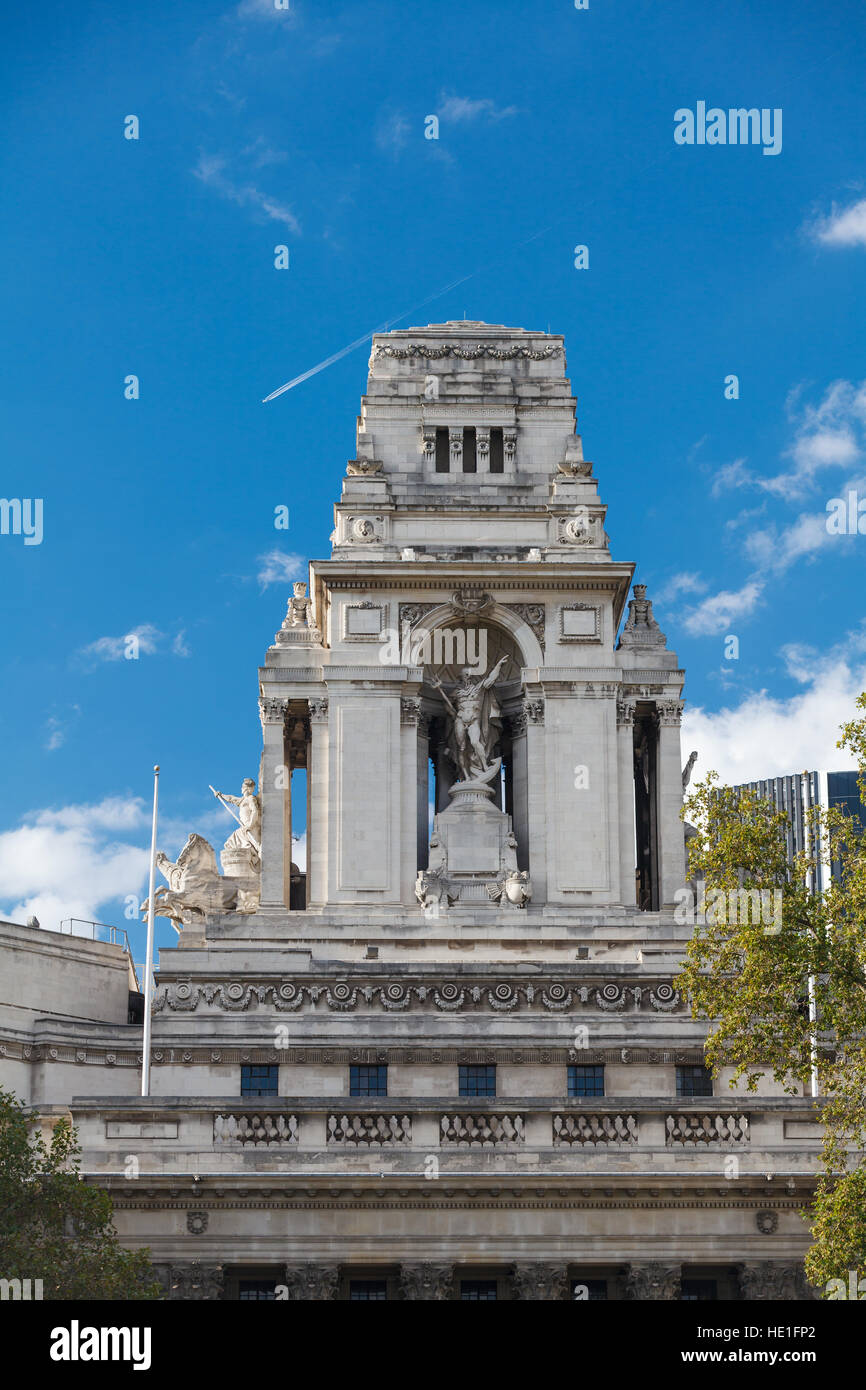 Detail of Ten Trinity Square building, former London Port Authority, UK ...