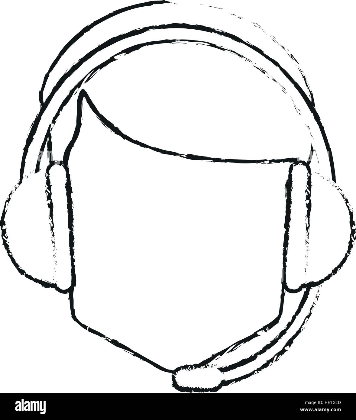 Operator man with headphone design Stock Vector Image & Art - Alamy