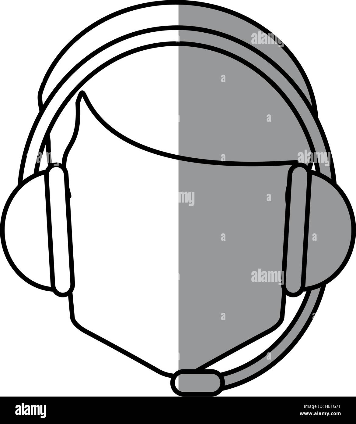 Operator man headphone Stock Vector Images - Alamy