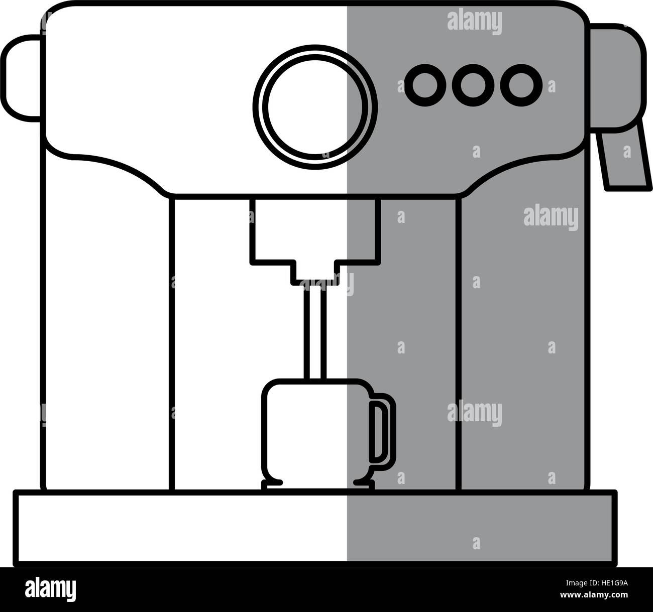 Isolated coffee machine design Stock Vector Image & Art - Alamy