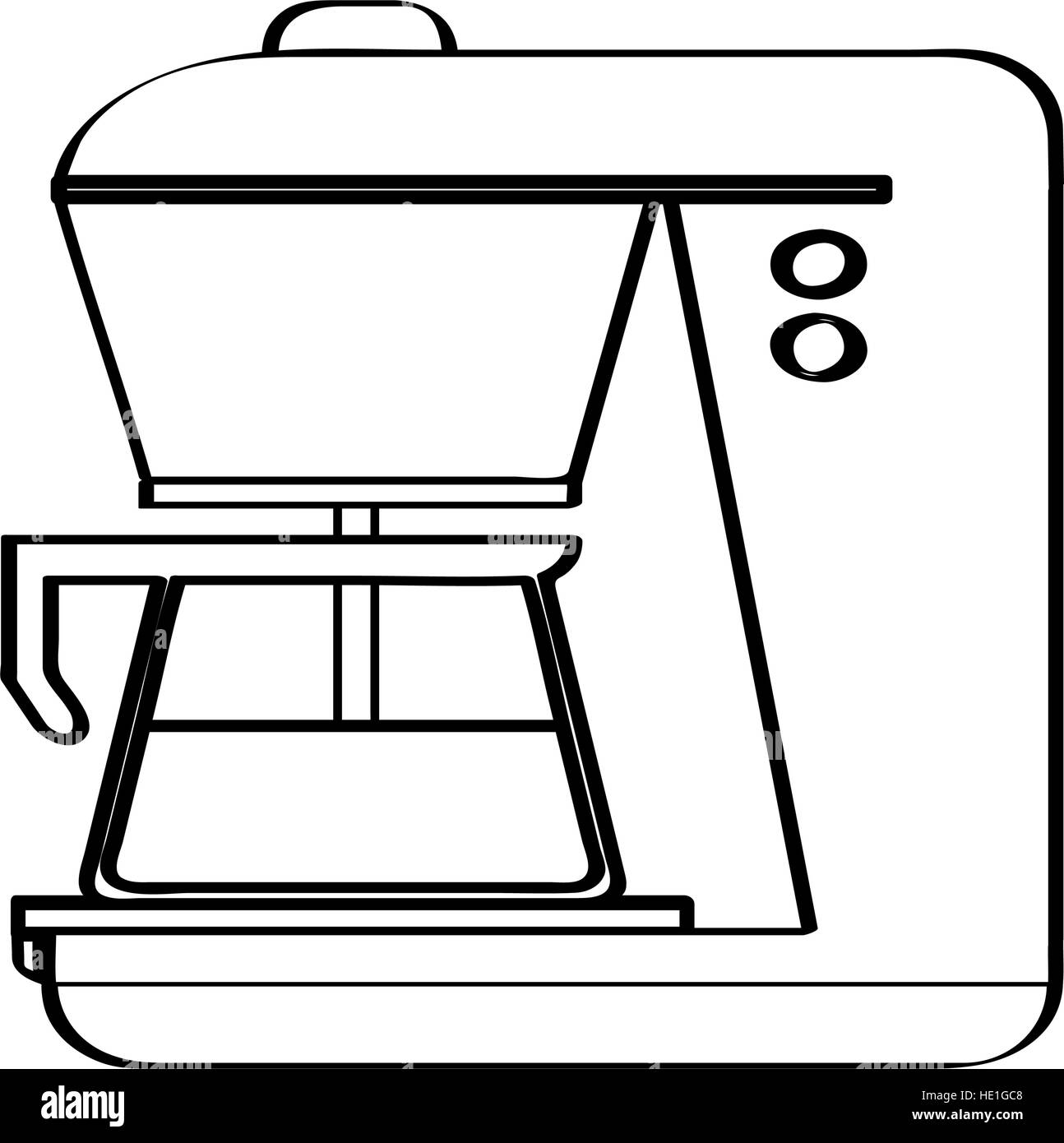 Isolated coffee machine design Stock Vector Image & Art - Alamy