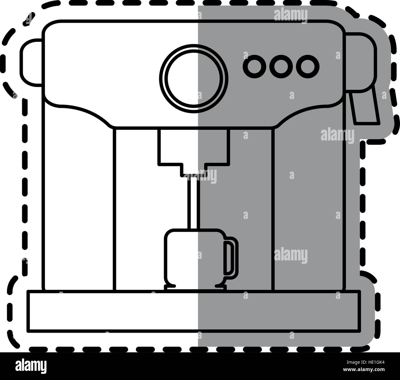 Isolated coffee machine design Stock Vector Image & Art - Alamy