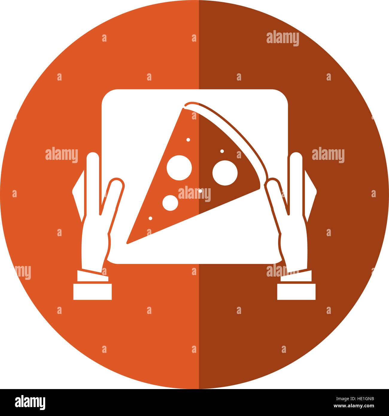 hand delivery box pizza shadow Stock Vector Image & Art - Alamy