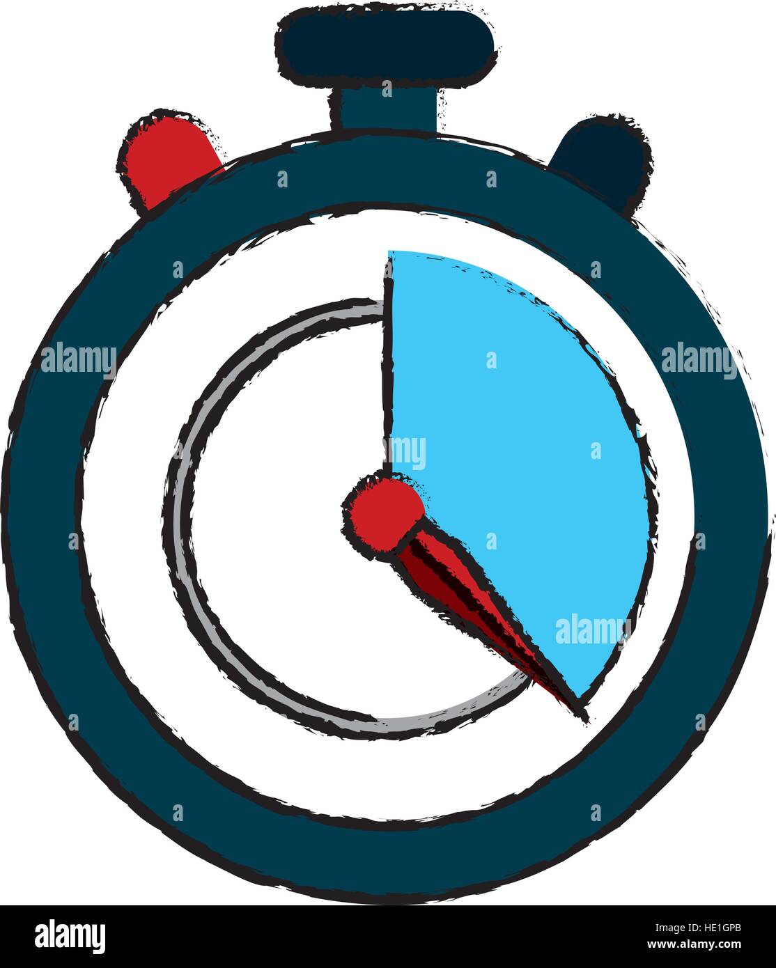 blue stopwatch fast delivery symbol drawing Stock Vector Image & Art ...