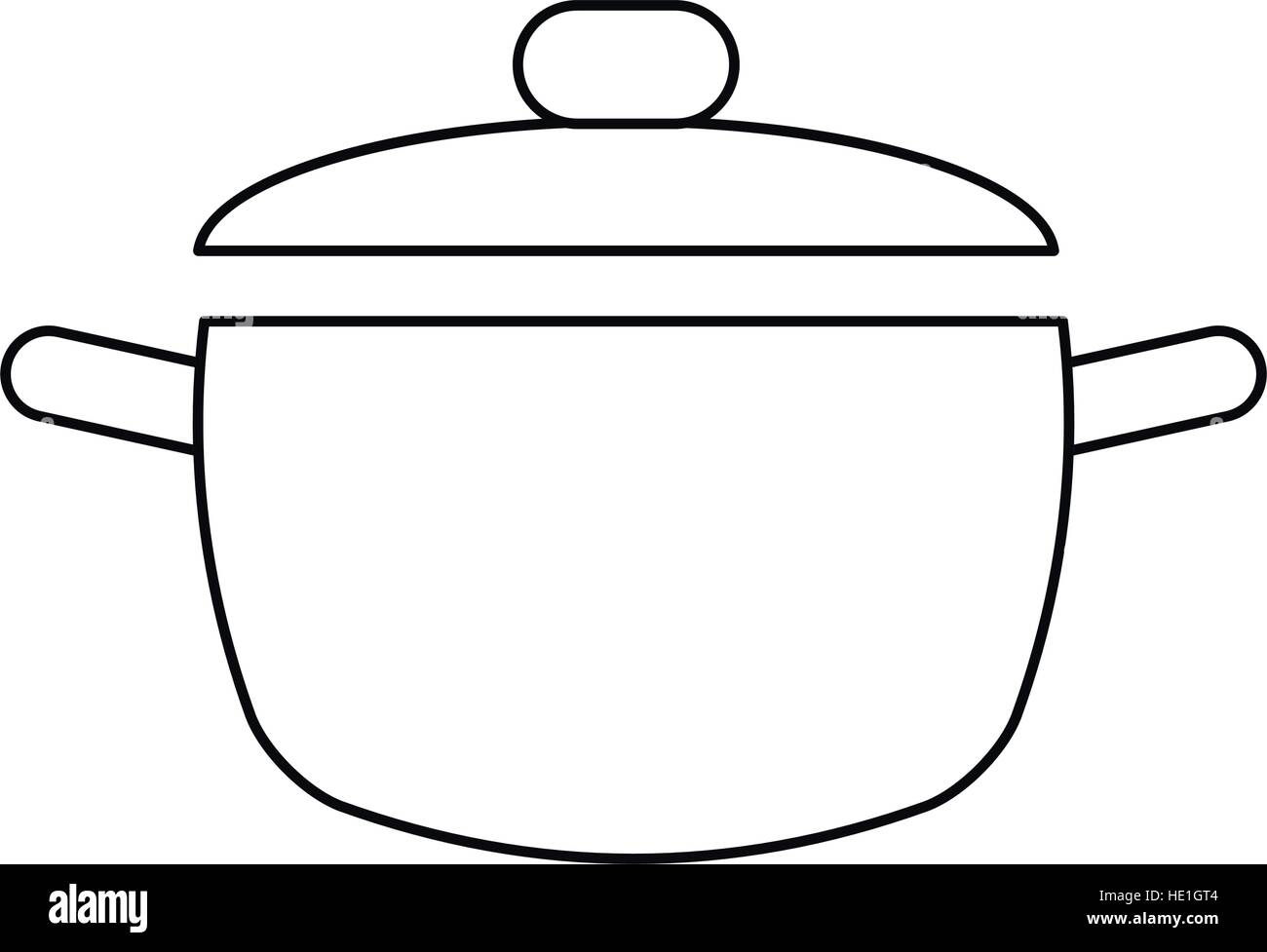 Cooking Pot Outline