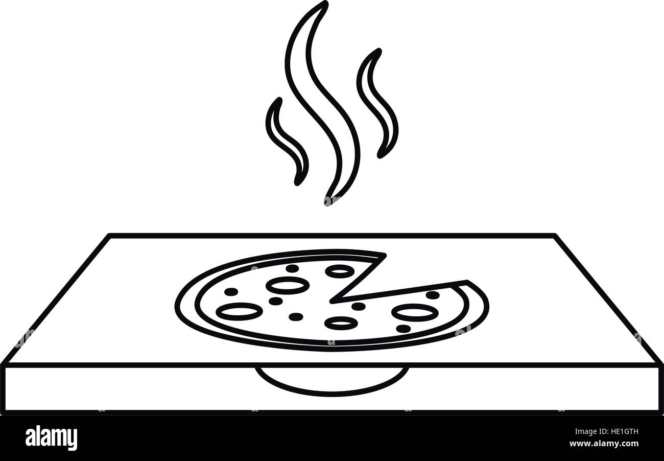 pizza delivery box outline Stock Vector Image & Art - Alamy