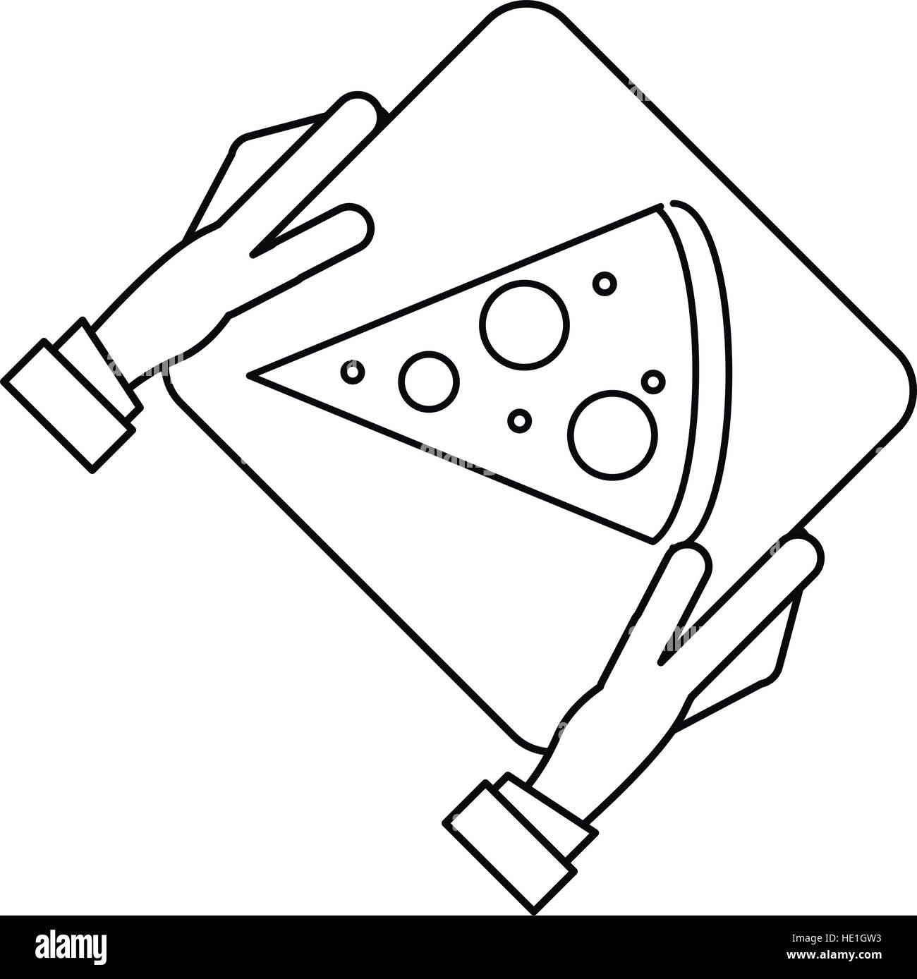 Boy delivering pizza fast Stock Vector Images - Alamy