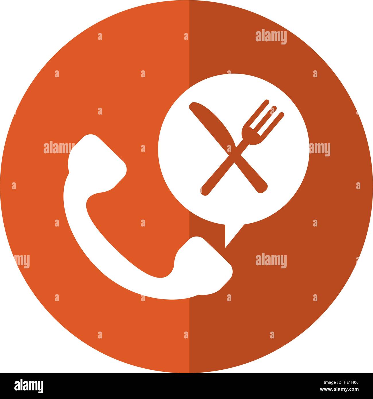 telephone food ordering delivery service shadow Stock Vector Image ...