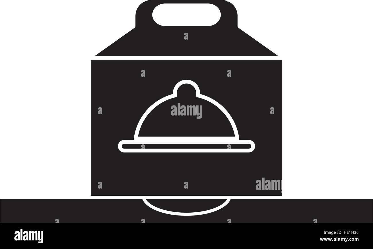 fast food take out box and plastic cup soda pictogram Stock Vector ...