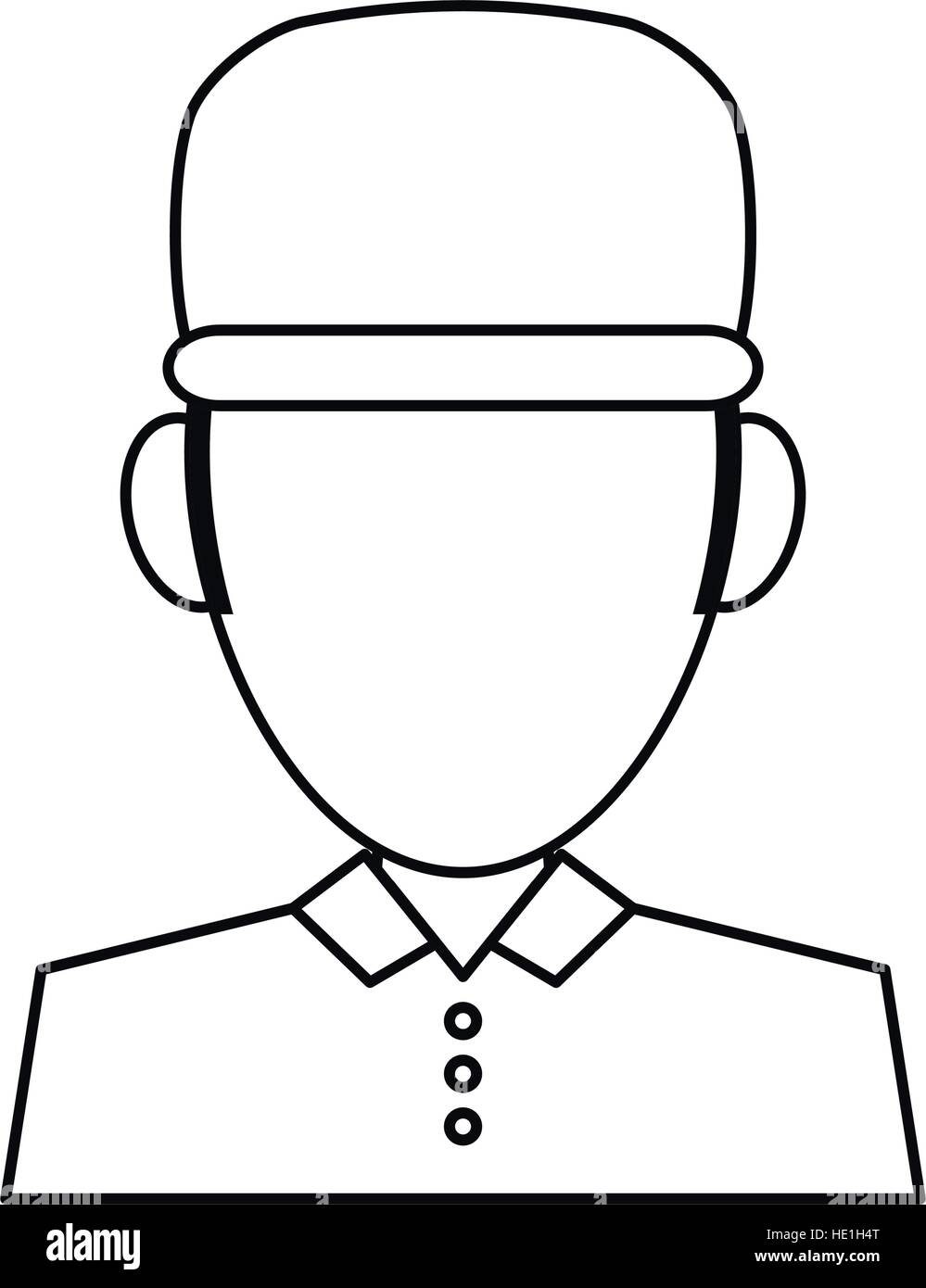 Delivery boy outline Stock Vector Images - Alamy