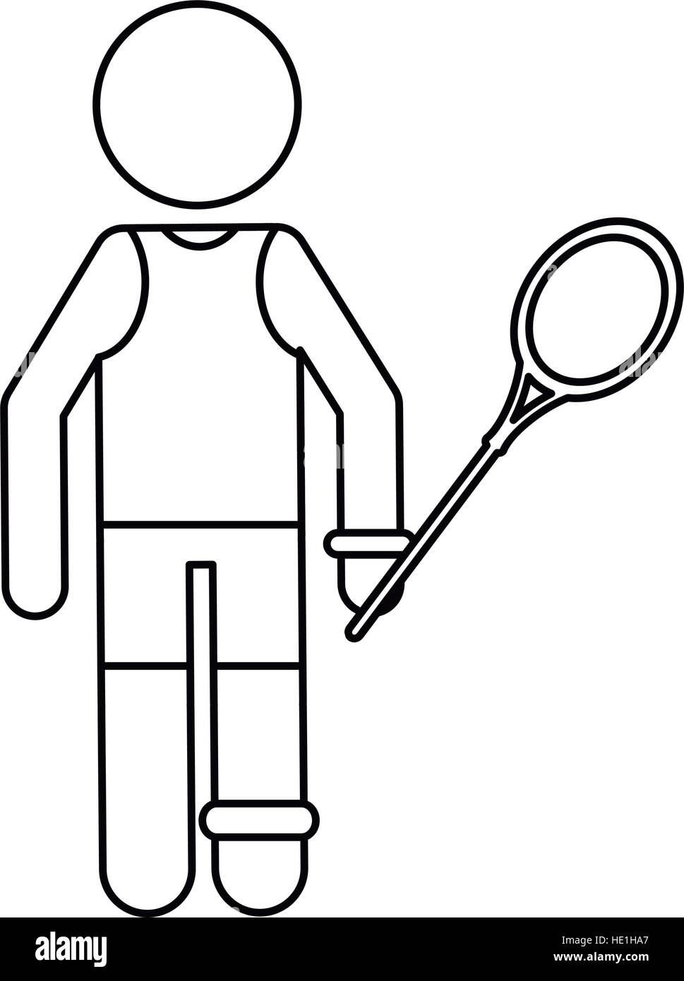 Badminton Racket Black and White Stock Photos & Images - Alamy