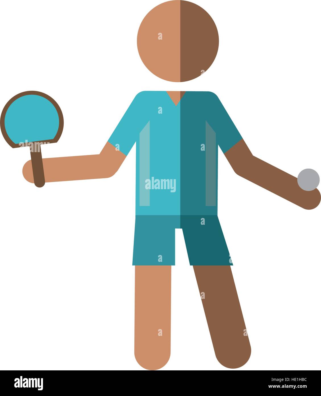 character ping-pong player with racket ball Stock Vector Image & Art ...